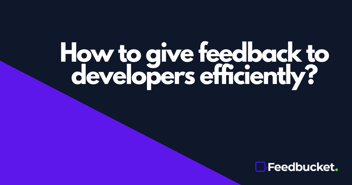 How to give feedback to developers efficiently? | Feedbucket